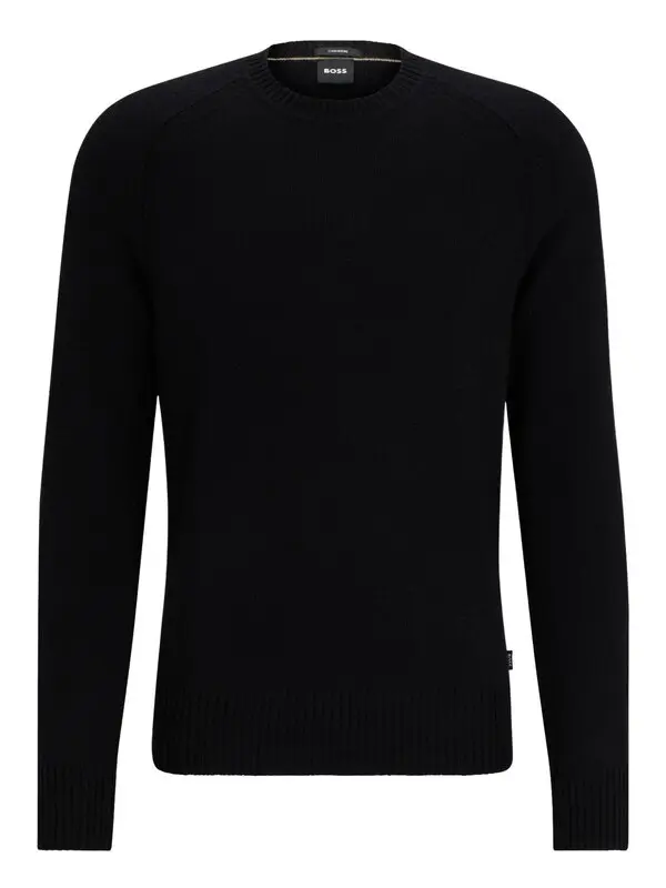 Hugo Boss Crew Neck Knit Top - Black
