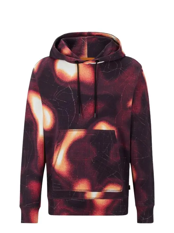 Hugo Boss Weheat Printed Hoodie - Red