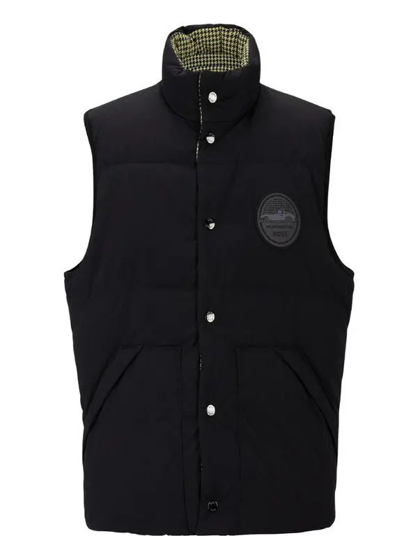 Hugo Boss Stand-up Collar Down Vest - Black
