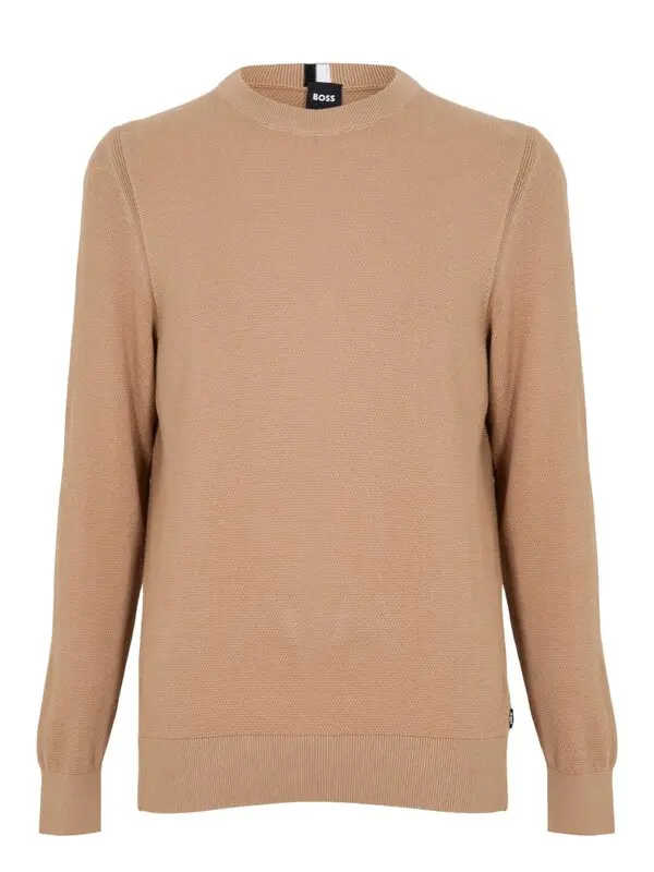 Hugo Boss Crew Neck Knit Sweater - Nude