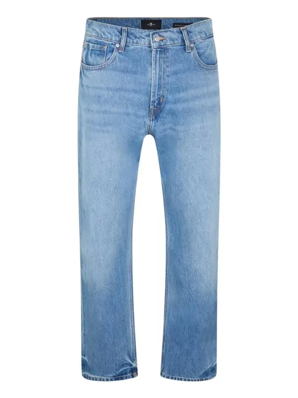 7 For All Mankind Belt Loops Jeans - Light Blue