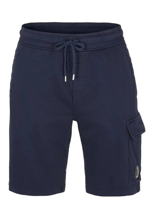 C.P. COMPANY Micro Lens Fleece Jogger Shorts - Black