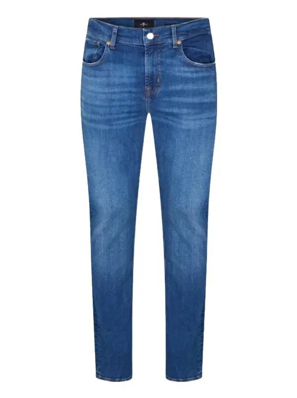 7 For All Mankind Belt Loops Jeans - Mid Blue