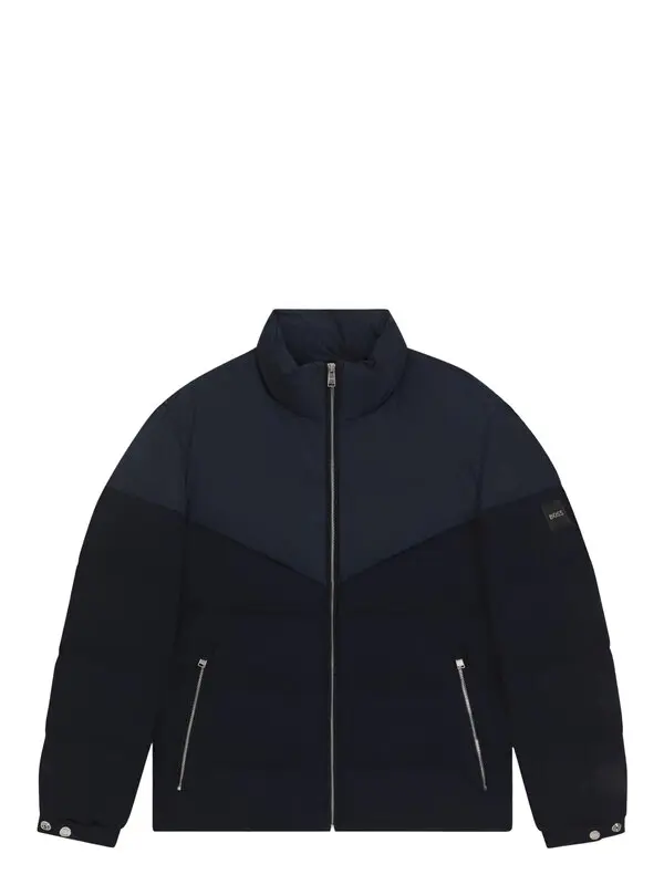 Hugo Boss Puffer Jacket With Logo Detail - Black