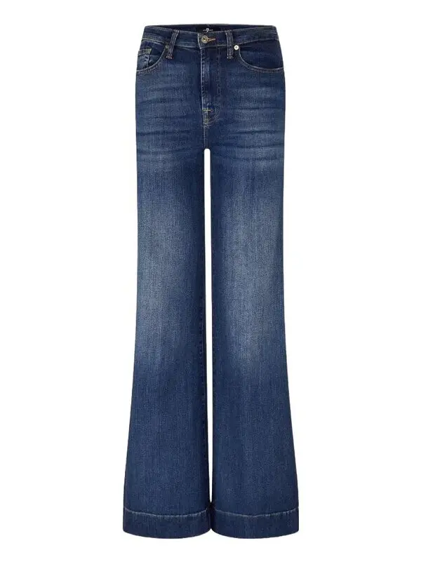 7 For All Mankind Belt Loop Jeans - Mid Blue