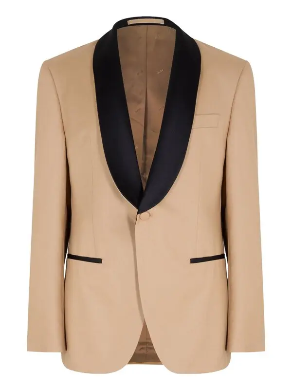 Hugo Boss Camel-colored Tuxedo Jacket - Nude