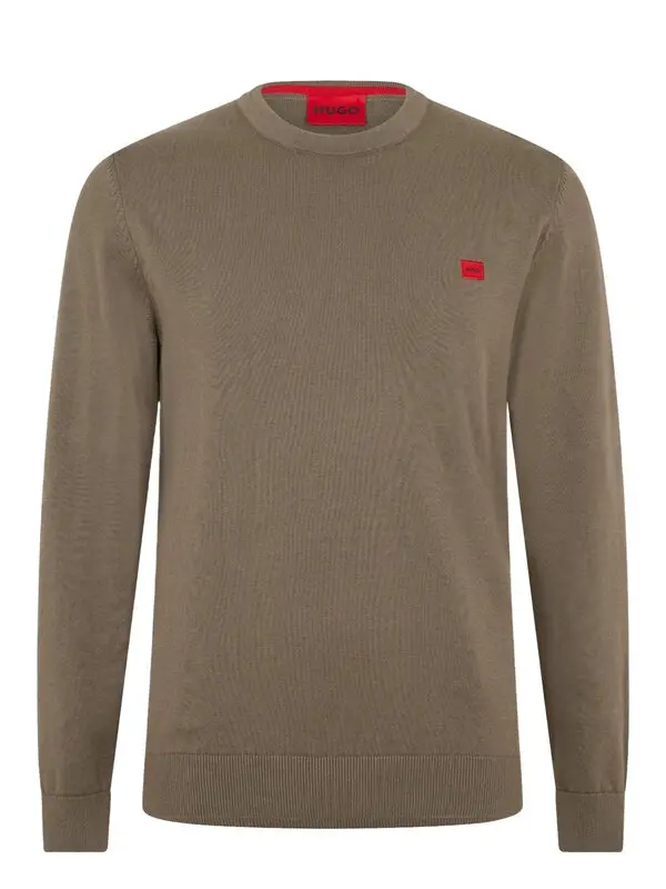 Hugo Boss Crew Neck Knit Sweater - Brown