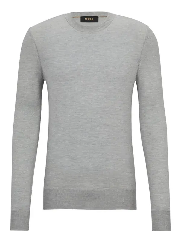 Hugo Boss Crew Neck Knit Sweater - Gray