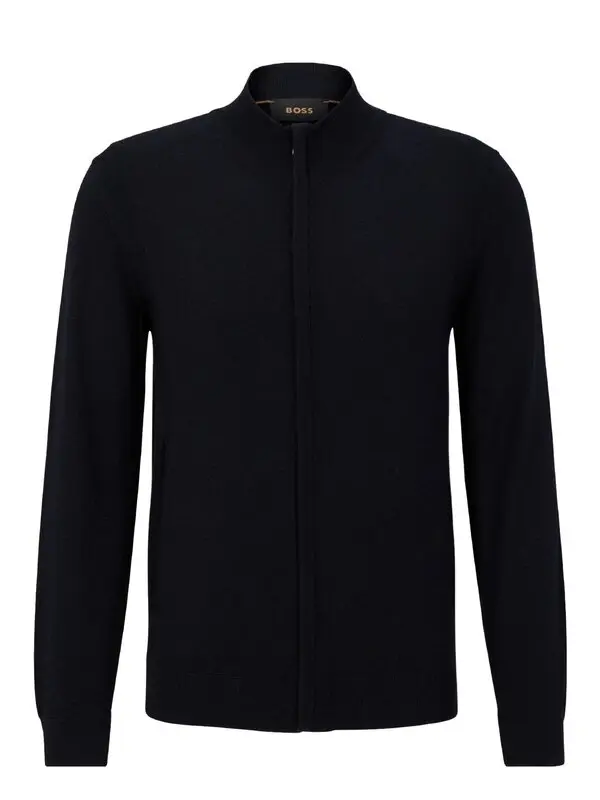 Hugo Boss Full-zip Knit Jacket - Black