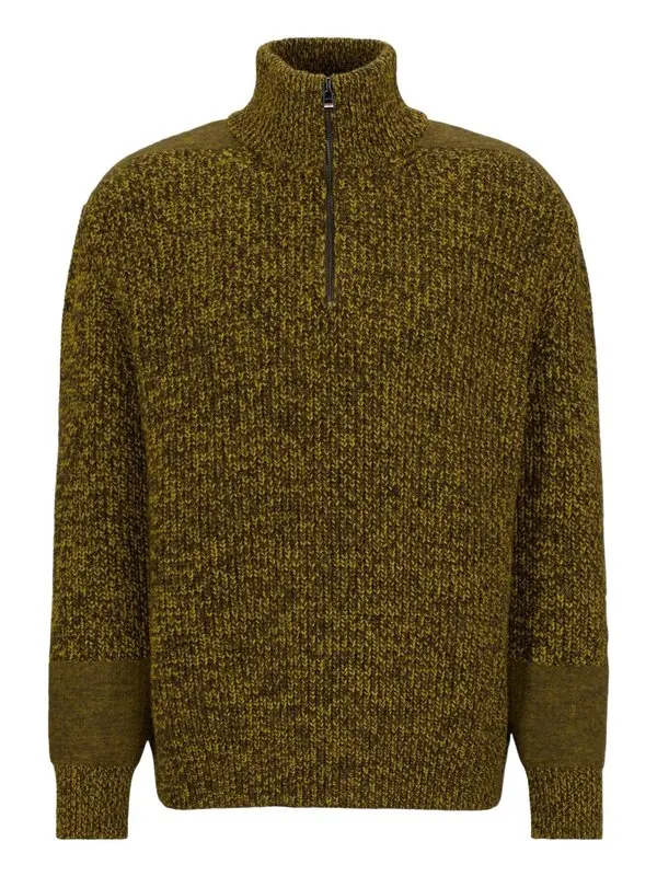 Hugo Boss Classic Half-zip Sweater - Brown