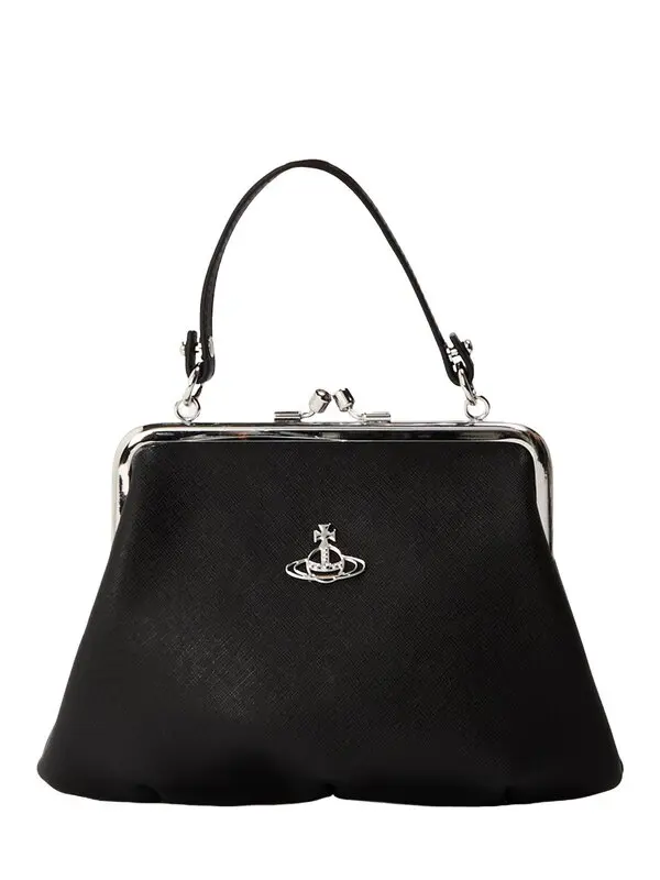 VIVIENNE WESTWOOD Orb Logo Clasp Top Handle Bag - Black
