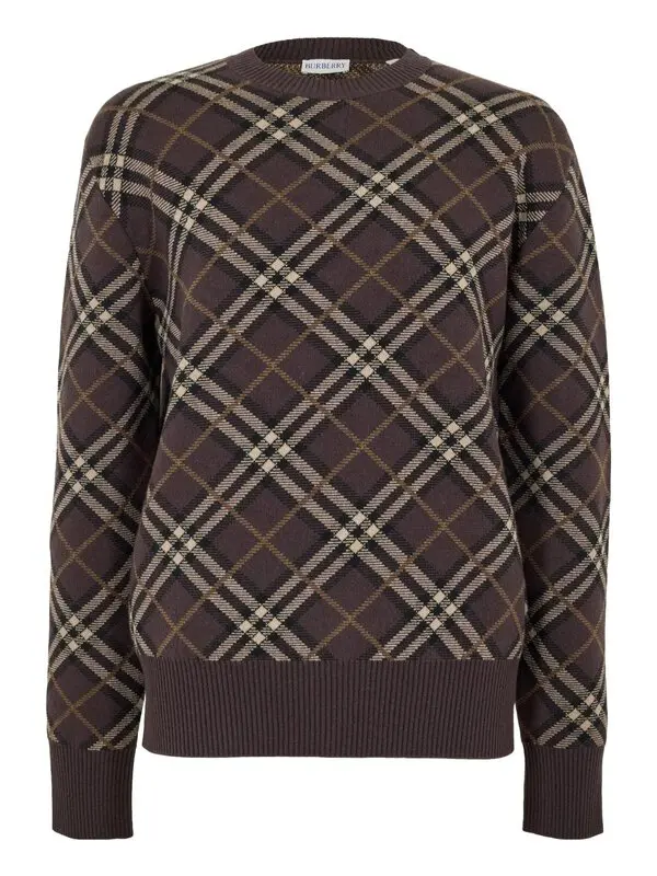 Burberry Argyle Knit Jumper - Black