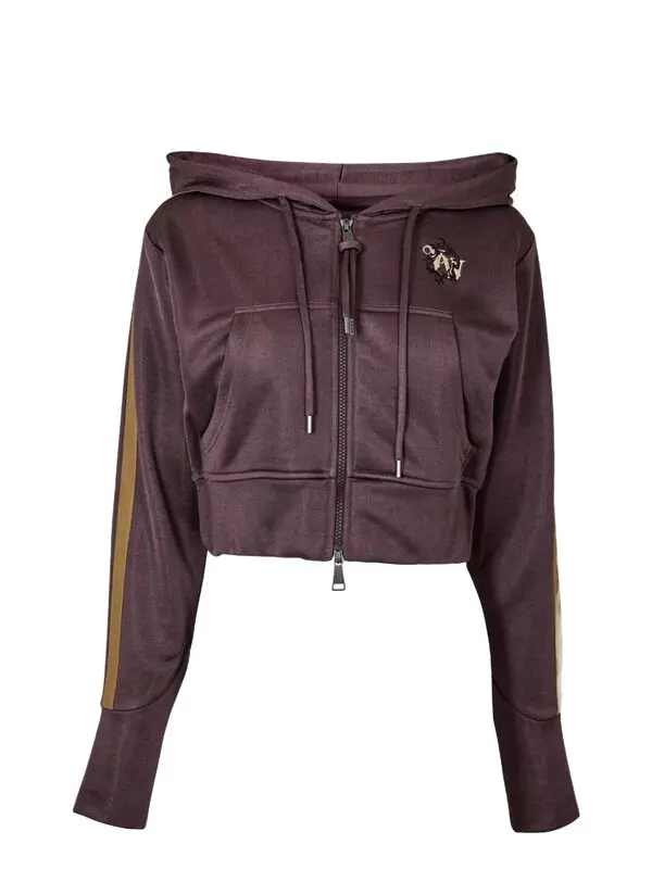 VIVIENNE WESTWOOD Lion Motif Zip-up Hoodie - Brown