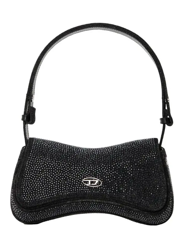 DIESEL® Crystal Embellished Shoulder Bag - Black