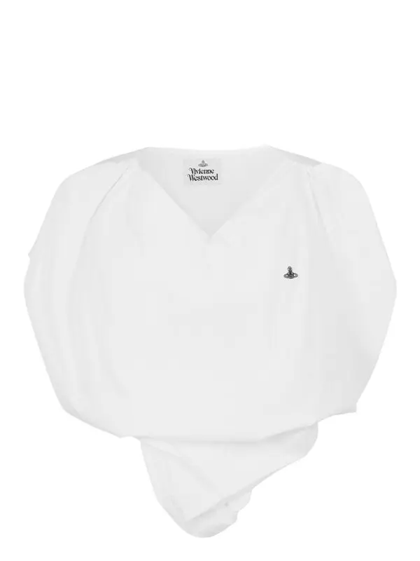 VIVIENNE WESTWOOD Asymmetrical Draped Top - White