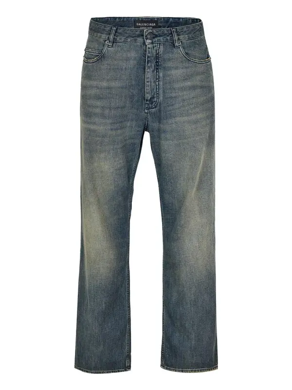 Balenciaga Wide-leg Jeans - Gray