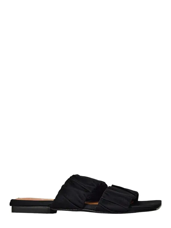 GANNI Wrinkled Slippers - Black