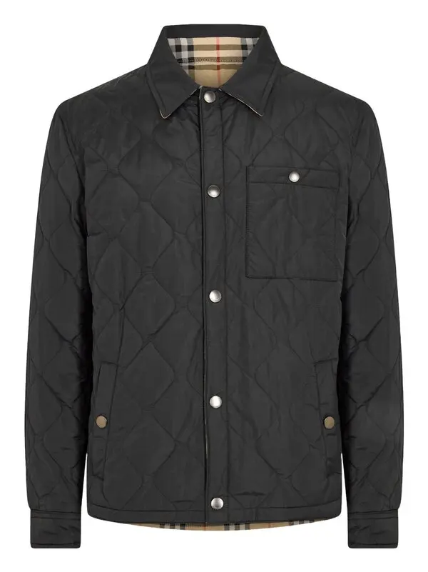 Burberry Quilted Reversible Shirt Jacket - Black