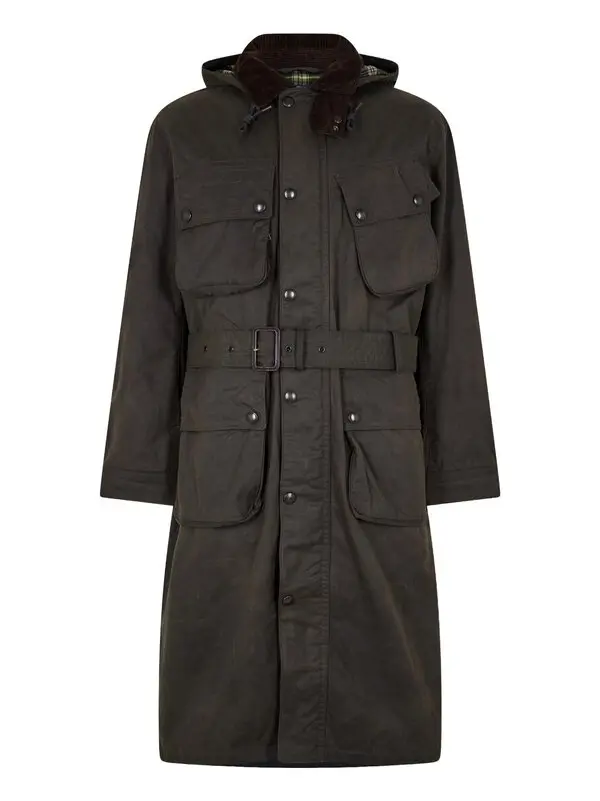 Ralph Lauren Hooded Long Workwear Trench Coat - Black