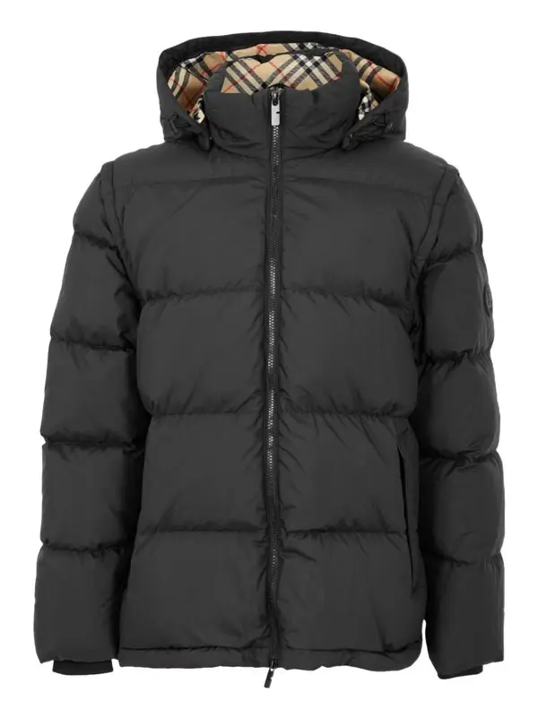 Burberry Bideford Medium Puffer Jacket With Hood - Black