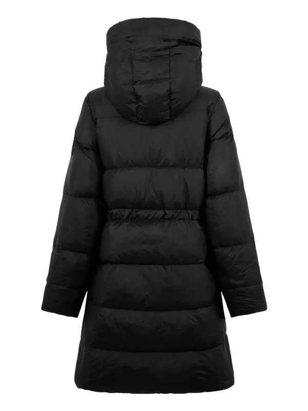 Canada Goose Mid-length Hooded Puffer Coat - Black