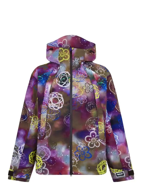 Kenzo Colorful Graffiti-print Hooded Shell Jacket - Multicolor