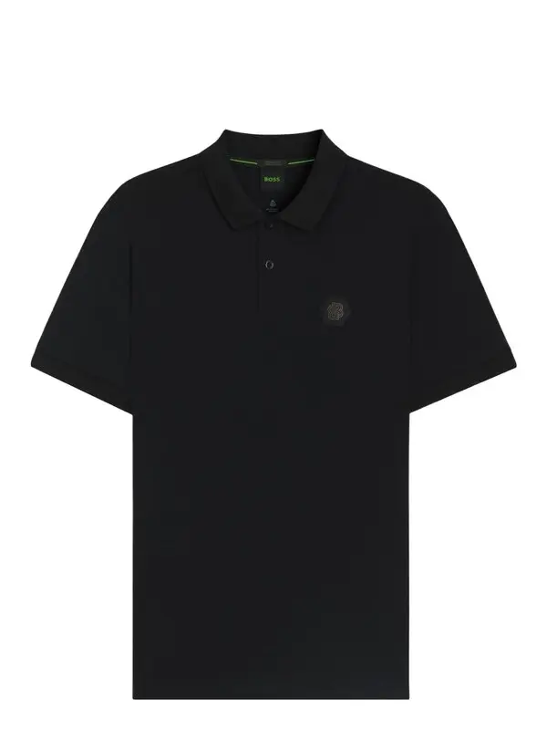 Hugo Boss Logo Short-sleeve Polo Shirt - Black