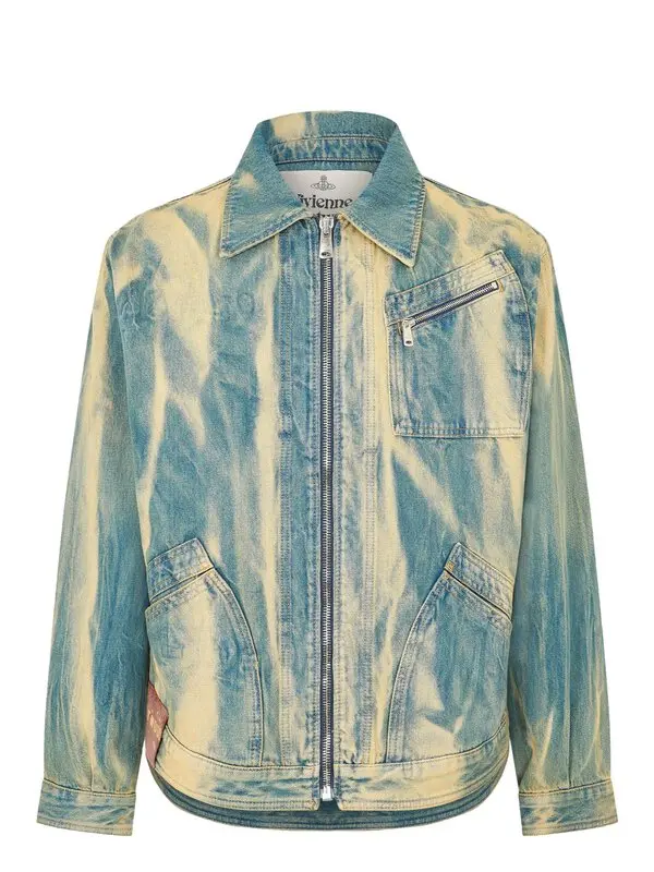 VIVIENNE WESTWOOD Distressed Denim Jacket - Gray