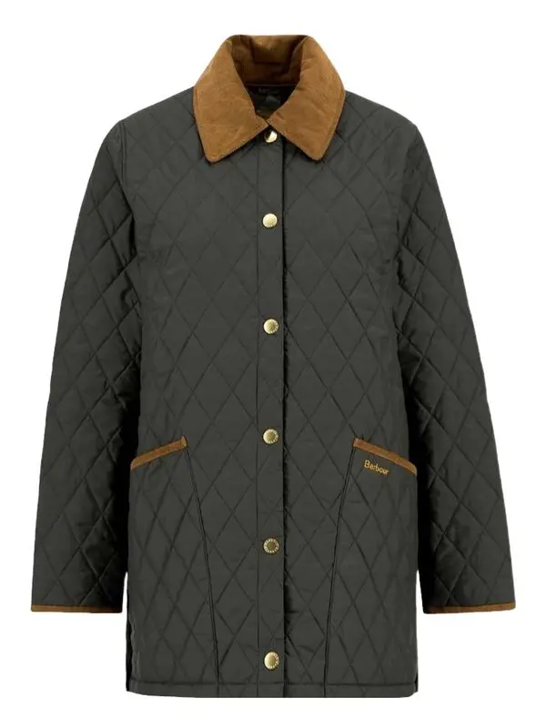Barbour Quilted Jacket With Snap-button Front - Black