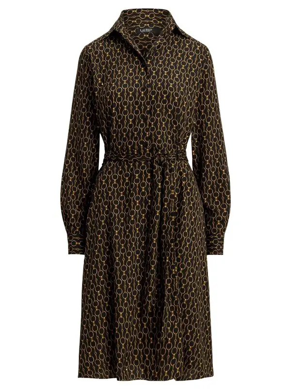 Ralph Lauren Printed Shirt Dress - Black