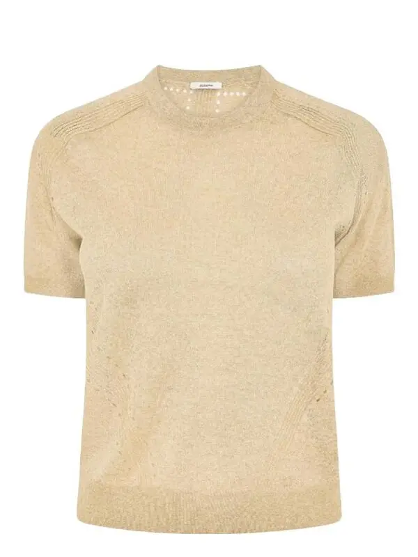JOSEPH Crew Neck Short Sleeve T-shirt - Nude