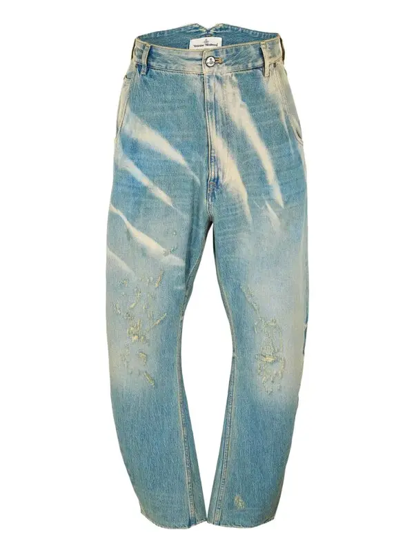 VIVIENNE WESTWOOD Buckled Straight Leg Jeans - Green