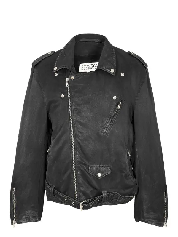 MAISON MARGIELA Lapel Biker Jacket - Black