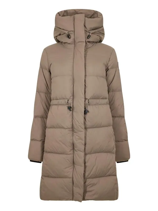 Canada Goose Long Hooded Padded Coat - Brown