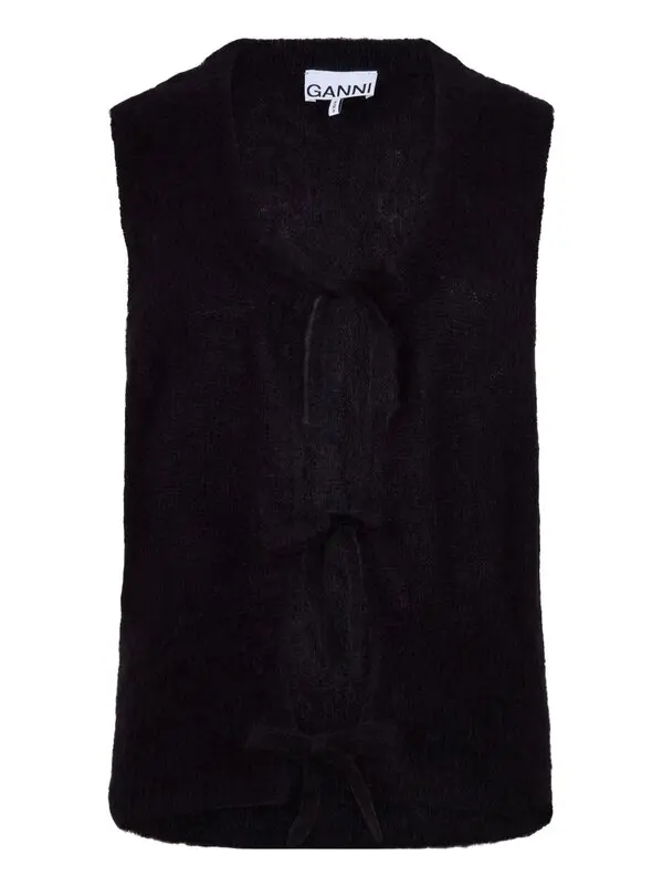 GANNI Mohair Vest - Black