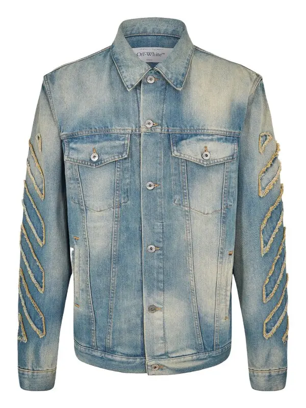 Off-White Denim Trucker Jacket - Gray