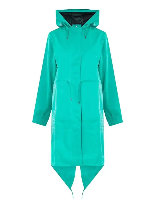 Rains Long-sleeved Parka With Hood - Blue