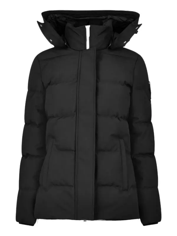 Moose Knuckles Short Down Jacket With Hood - Black