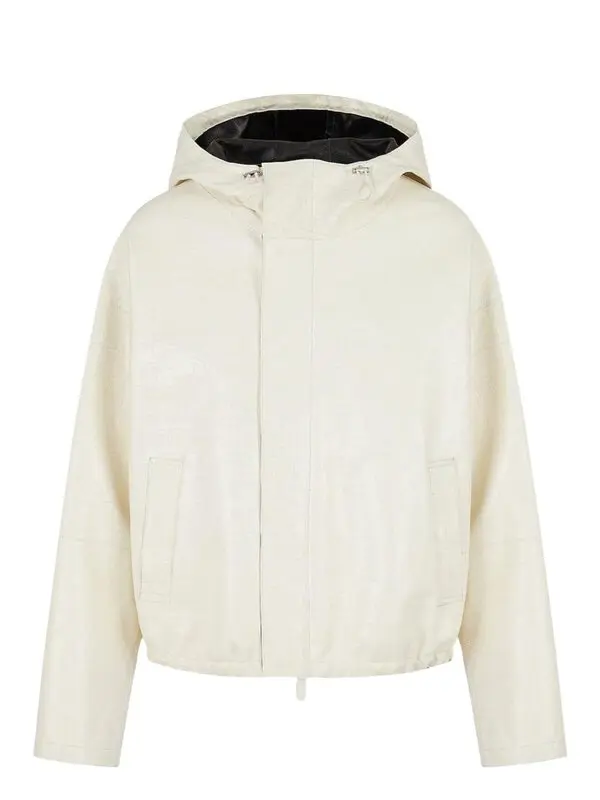Emporio Armani Cropped Hooded Windbreaker - No