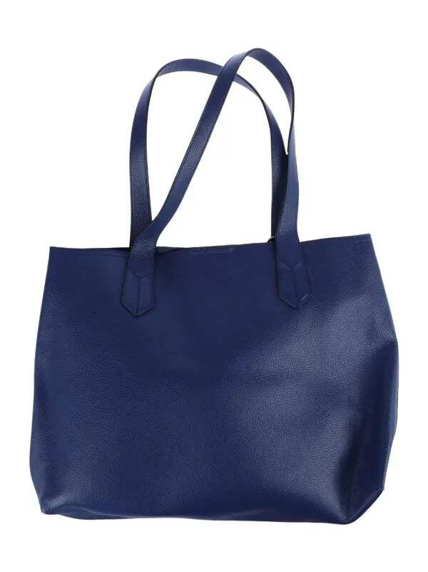 Emporio Armani Leather Shopper Tote Bag - Blue