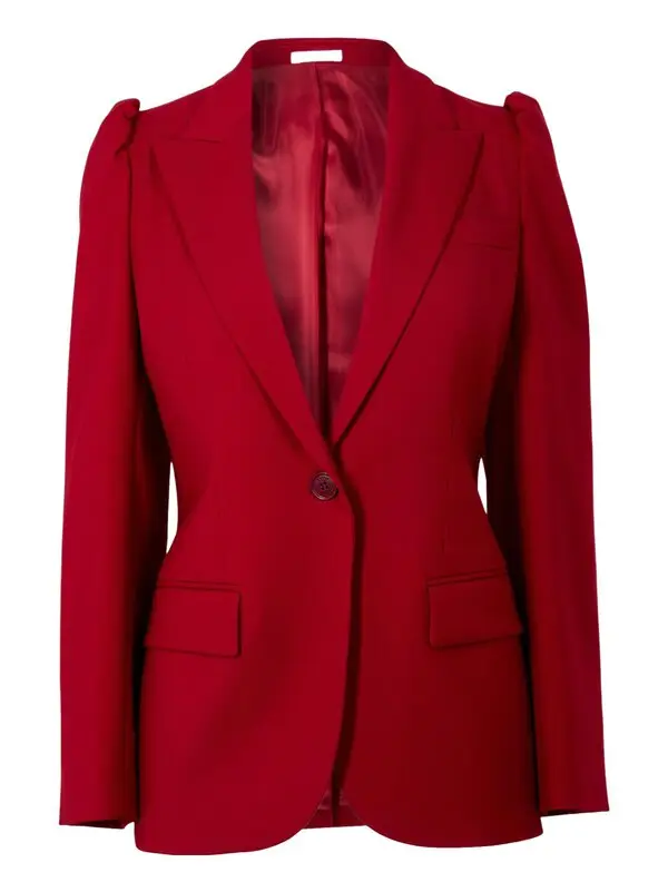 Alexander McQueen Single-breasted Blazer - Red