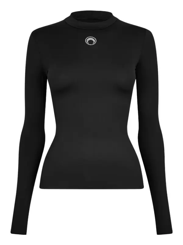 MARINE SERRE Moon Detail Long Sleeve T-shirt - Black