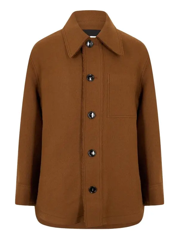 AMI Paris Casual Coat - Brown