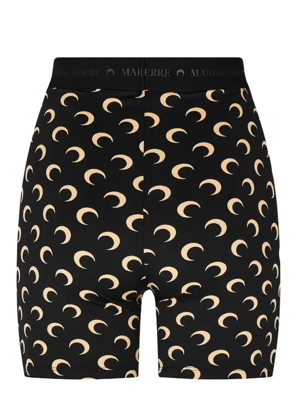 MARINE SERRE Moon Print Shorts - Black