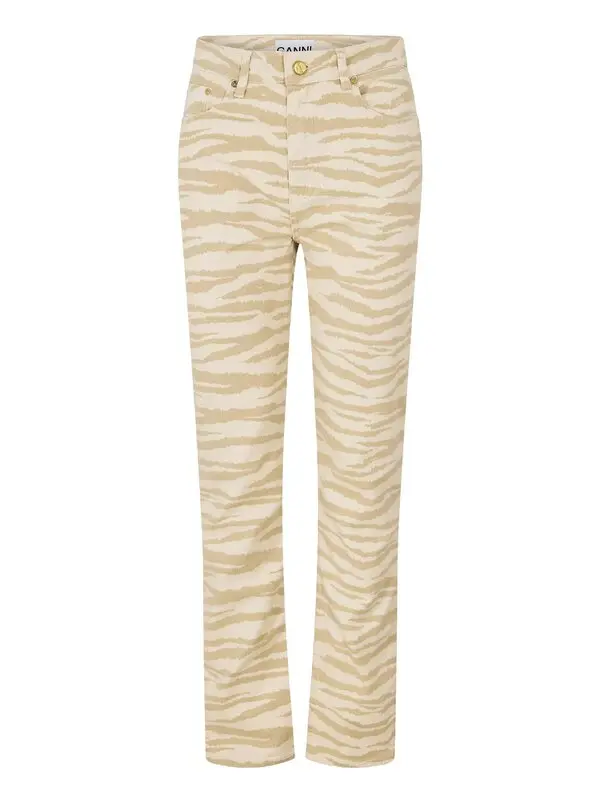 GANNI Straight Leg Jeans - Nude