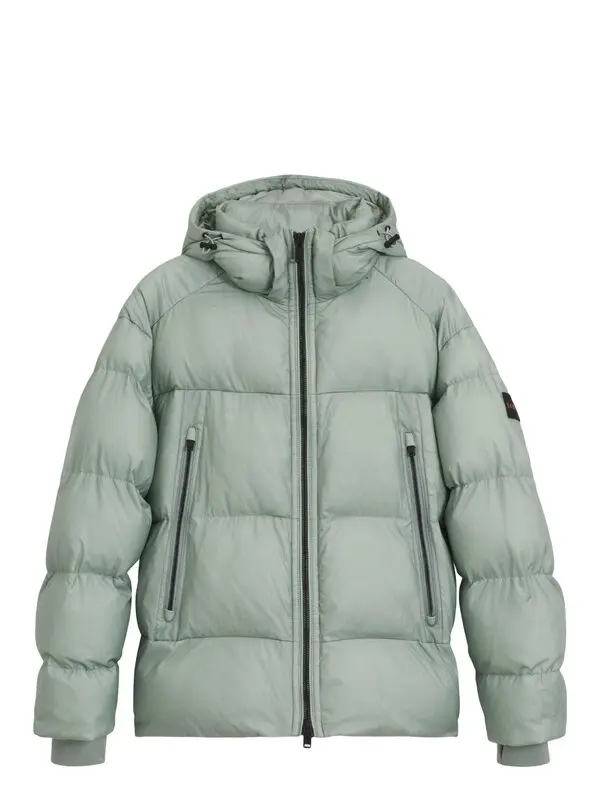 Hugo Boss Orbok Oversized Puffer Jacket With Hood - Gray