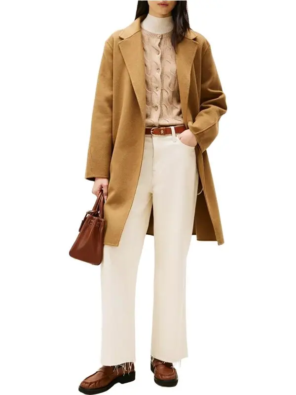 Tommy Hilfiger Belted Overcoat - Nude
