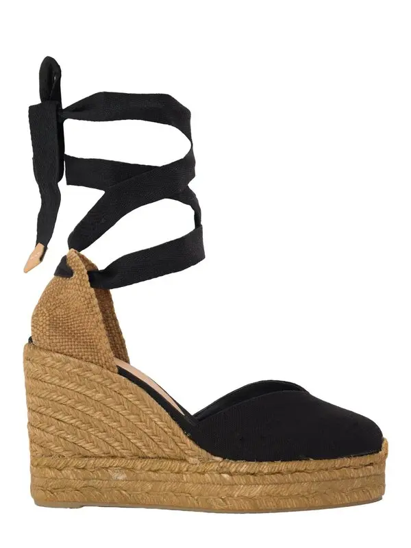 CastaÑer Espadrille Wedge Sandals - Black