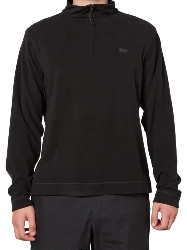 Rains High Neck Half-zip Sweater - Black
