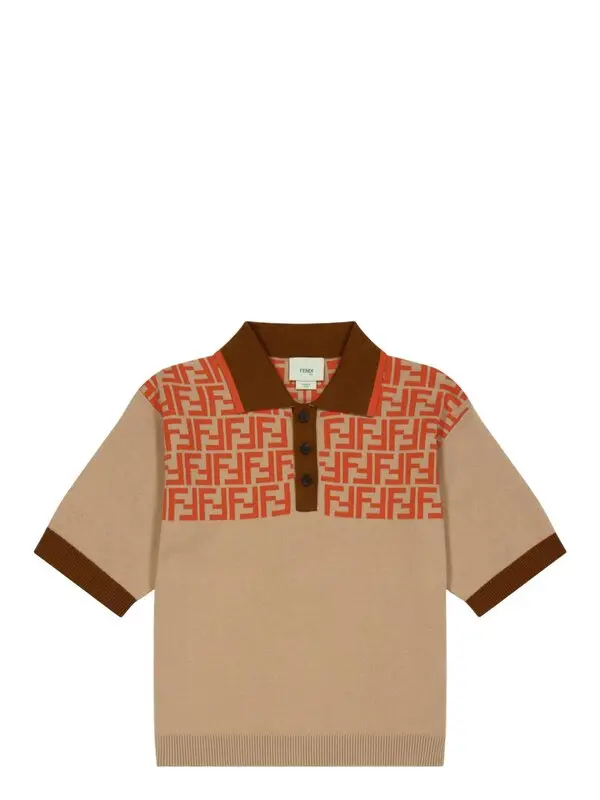 Fendi Polo Collar Sweater - Nude